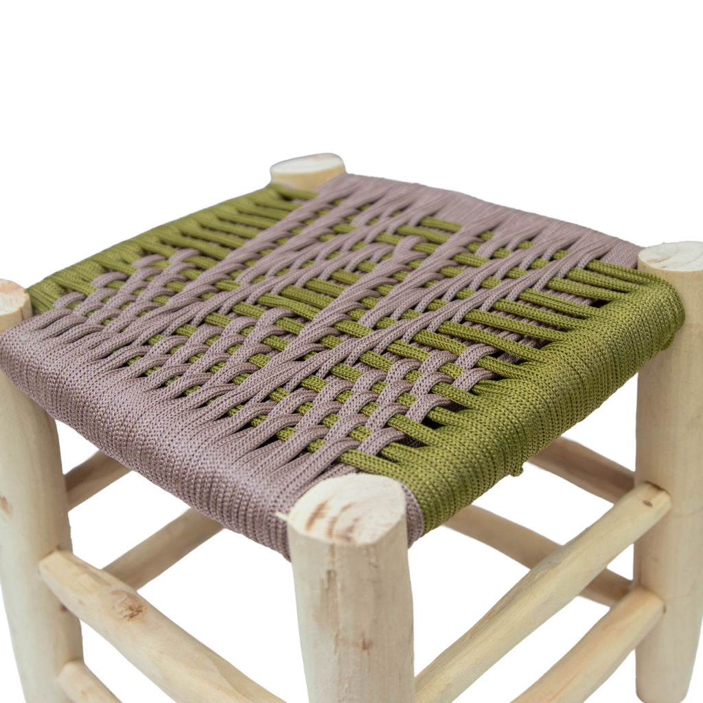 Moroccan Handmade Stool Braided Rope Weaving, 005 – Maison Berber